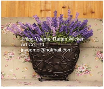 China China manufacturer wicker garden baskets willow plant baskets round shape wall stick for sale