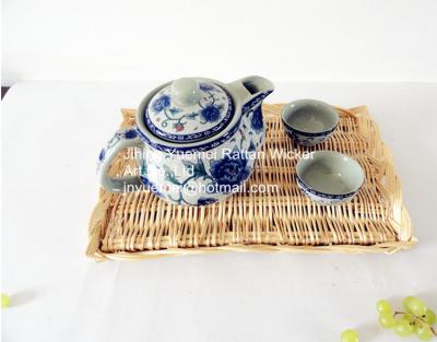 China 2016 wicker tray tea cup tray harmless customized home use square shape for sale