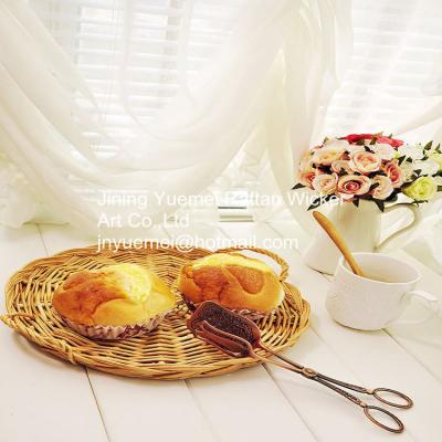 China 2016 wicker tray bread tray harmless customized home use round shape food tray for sale