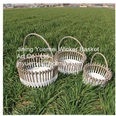China 2016 wood piece basket log basket storage basket sets for sale