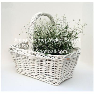 China 2016 wicker fruit basket wicker food basket willow bread basket with handle for sale