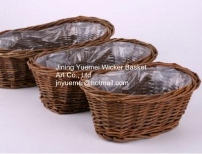 China wicker basket manufacturer garden basket set willow plant baskets stock fast shipment for sale