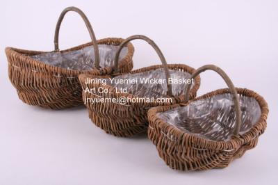 China wicker basket manufacturer garden basket set willow plant baskets stock fast shipment for sale