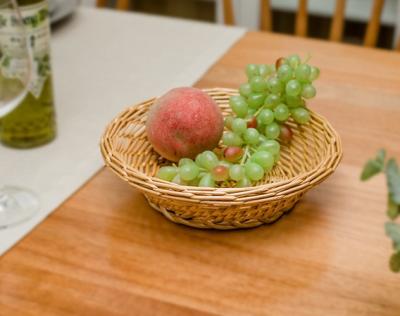 China Wicker fruit basket willow bread basket water cleaning round shape customized dimension manufacturer for sale