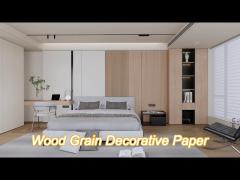 Non Impregnated Wood Grain Decor Base Paper For Wardrobes And TV Cabinets