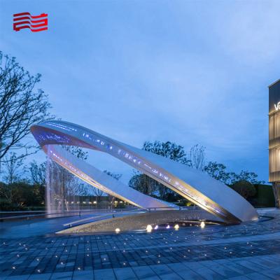中国 都市空間向けにカスタマイズされたステンレス鋼彫刻 屋外円形金属彫刻 販売のため