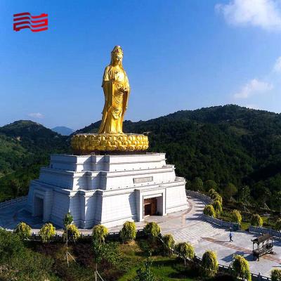 China Tourist Attraction Metal Giant Buddha Sculpture with Customized Gilding Process and Size for sale