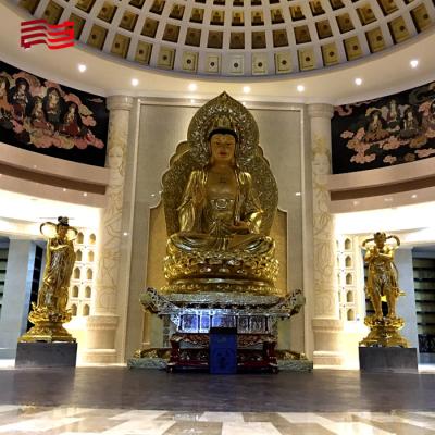 China Estátua de Buda do Templo Personalizada Grande estátua de Buda com técnica de fundição de processo de bronzeamento à venda