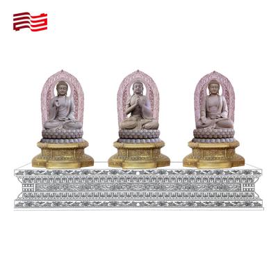 China Estátua de Buda do Templo Personalizada Grande estátua de Buda com técnica de fundição de processo de bronzeamento à venda