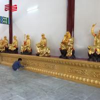 China Temple Buddha Custom Large Buddha Statue with Bronzing Process Casting Technique for sale