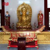 China Temple Buddha Custom Large Buddha Statue with Bronzing Process Casting Technique for sale