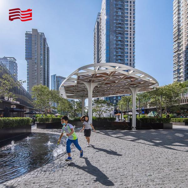 Quality Stainless Steel Sculptural Art Pavilion with Customized Exterior and Welding for sale