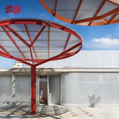 Cina Padiglione di ombrello esterno in acciaio inossidabile in varie combinazioni di colori per l'arredamento del paesaggio in vendita