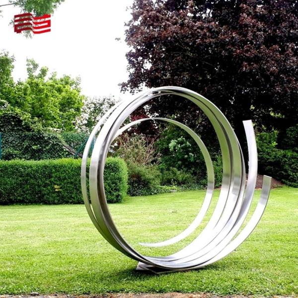 Quality Contemporary Stainless Steel Abstract Sculpture for Large Urban Spaces by Mirror for sale