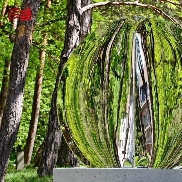 Quality Custom Printing Large Stainless Steel Sculpture for Outdoor Abstract Art for sale