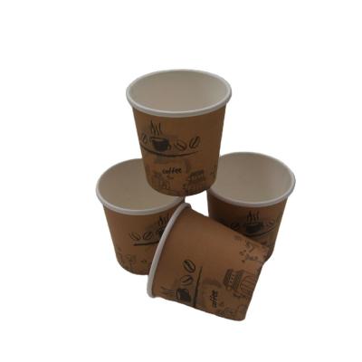 China 4 oz small size printed coffee hot milk paper cup for sale
