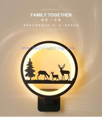 China Elk  Cartoon  Loveliness Children Room Round  Wall Llamp 240*290*95MM for sale