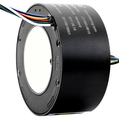 Cina 60mm ID Through Hole Slip Ring di 6 circuiti che trasmettono 15A per filo in vendita
