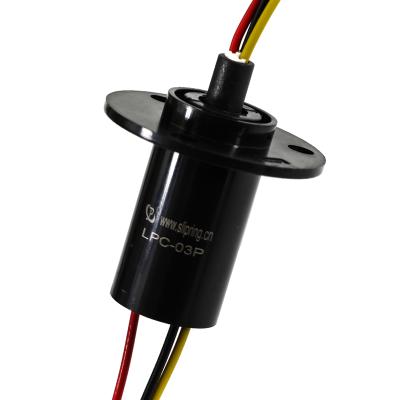 China Mini Type Wind Turbine Slip Rings,3 Circuits 10A Capsule Length 42.53mm,For CCTV Pan for sale