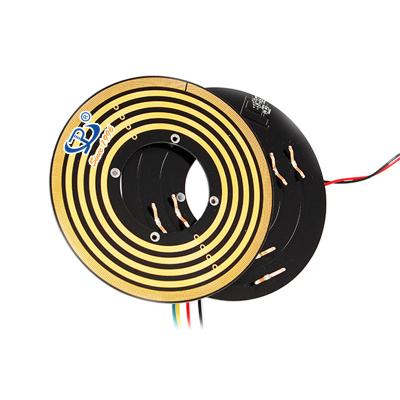 China 40 mm Inner Diameter 5 Circuits 24V Voltage Rating Pancake Slip Ring for Coiling Machine for sale