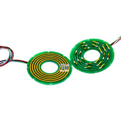 China 5 Circuits Pancake Slip Ring with 360° Rotation and 24VAC/DC Voltage Rating for Reliable Electrical Transmission for sale