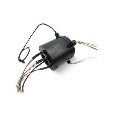 China 60mm ID Through Hole Slip Ring 6 Circuits Transmitting 15A Per Wire for sale