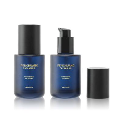 중국 검은 골드 칼라 로션 펌프와 고급 파란불 30 밀리람베르트 리퀴드 파운데이션 병 판매용