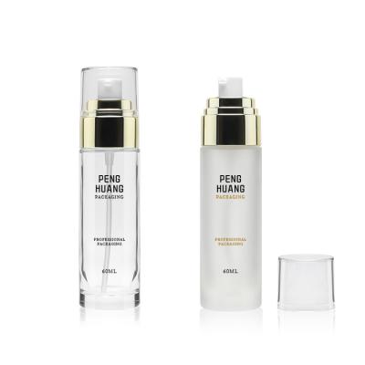 China Luxusglaskosmetischer Verpackenbehälter-Siebdruck der lotions-Flaschen-60ml zu verkaufen