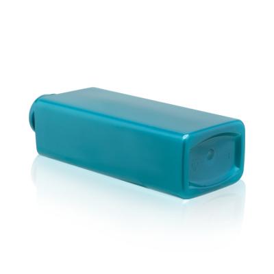 China Design 100ml plastic bottle square shape blue color design with white spray pump color cistomzed for sale