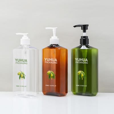 China 630 ml große Lotionsflasche aus Kunststoff, recyceltes PET, Shampoo, Duschgel, Spülung zu verkaufen