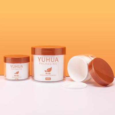 China Nachfüllbarer PET-Cremetiegel 100 g Flat Top Cap Peeling-Plastikbehälter zu verkaufen