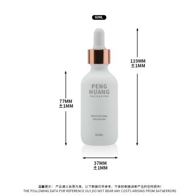 Cina 2oz 60ml ha glassato la bottiglia di Boston intorno alla bottiglia di vetro del contagoccia dell'olio per capelli di vetro dell'olio essenziale in vendita