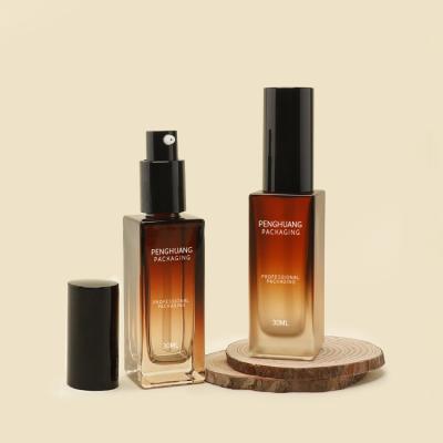 China 50ml Essence Oil Serum Bottle In Skincare Packaging With Silk Screen Printing for sale