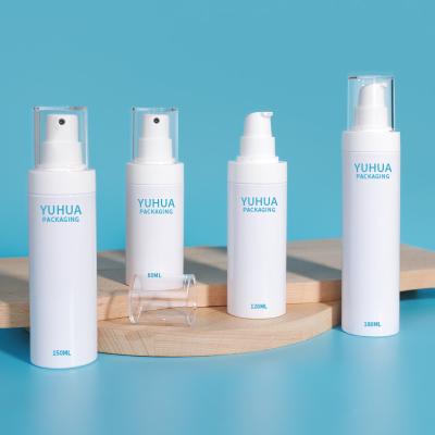 China Customized Logo 120ml 150ml 180ml White Plastic Spray Pump Bottle With Fine Mist Spray for sale