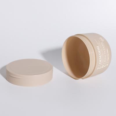 China OEM ODM Double Wall Plastic Cream Jar 200ml Empty Round PP Matte Hair Care Mask Container Jar for sale