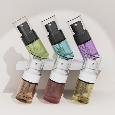 China 15ml Mini Cylinder Glass Foundation Bottle with Lotion Pump for sale