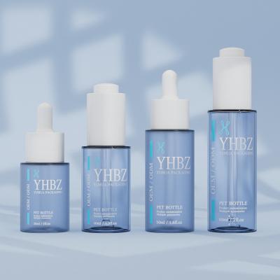 China 30ml 40ml 50ml 60ml Pet Plastic Serum Dropper Bottles For Skincare Packaging for sale