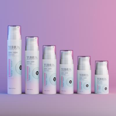 China Botella redonda de loción, champú, botella de plástico espumante para limpieza facial en venta