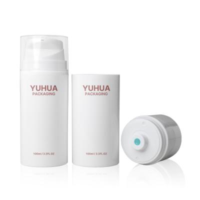 China Custom Volume Refillable Airless Pump Bottle for Cosmetic Use with MOQ 10000pcs for sale