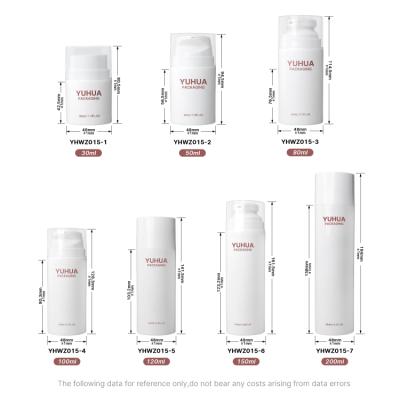 China Custom Volume Refillable Airless Pump Bottle for Cosmetic Use with MOQ 10000pcs for sale