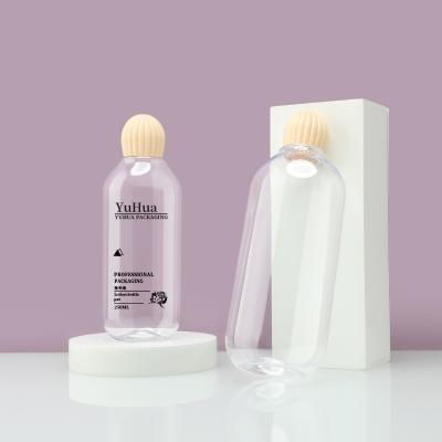 China Recyclable 250ml/400ml Plastic Lotion Pump Bottle with Screw Top Cap for Skincare Serum Toner and Shampoo for sale