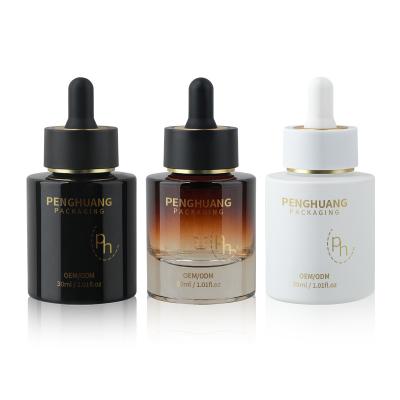 China Round Glass Dropper Bottle with Customized Logo According To Customer Requirements for sale