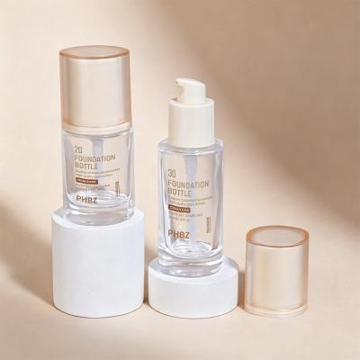 China Liquid Foundation Bottles glass cosmetic packaging designed to enhance the shelf appeal and usability of liquid makeup products for sale