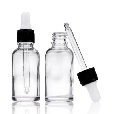 Cina Il contagoccia del vetro trasparente dell'olio essenziale 30ml 1 Oz imbottiglia l'altra personalizzazione di colore in vendita