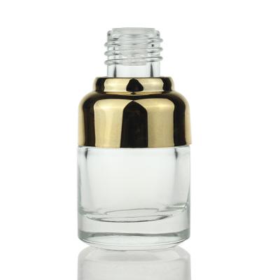 China High Quality 20 Ml Bottles Skin Care Glass Essence Cosmetic Serum Dropper Bottle Gold Cap Essential Oil Bottle S032 for sale