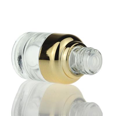 China High Quality 20 Ml Bottles Skin Care Glass Essence Cosmetic Serum Dropper Bottle Gold Cap Essential Oil Bottle S032 for sale
