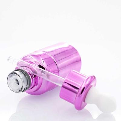 China light smooth 100ml Glass Dropper Bottles Purple Painting with rubber head for sale