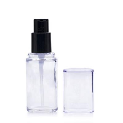China 35ml Empty Ellipse Glass Powder Foundation Bottle For Cosmetic Packaging Liquied Makeup OEM for sale