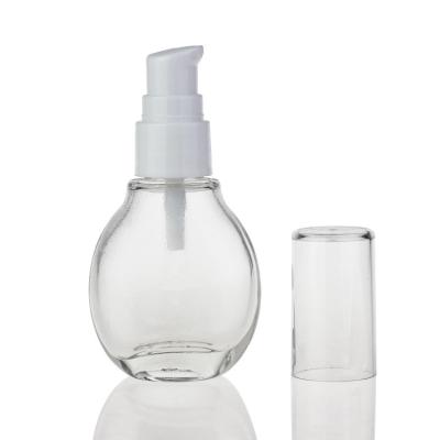 China Yuhua 35ml Cosmetic Lotion Pump Bottle Eco Friendly Clear Glass for sale