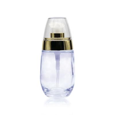 China Luxury 60ml Glass Foundation Bottle Pump Sprayer For Skin Care Cream for sale